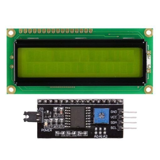 16×2 Green LCD Display With IIC/I2C Interface – NexElectronics